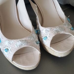 Bakers | Shoes | Bakers Amelia Natural Snakeskin Platform Sandals ...